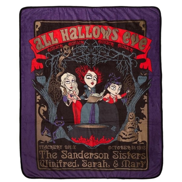 Disney | Bedding | Disney Hocus Pocus All Hallows Eve Super Plush Throw ...